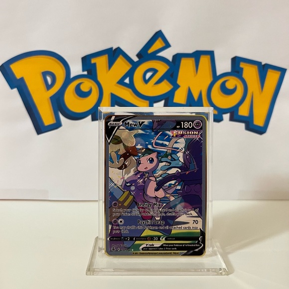 Pokemon | Toys | Pokmon Mew V Fusion Strike 25264 Metal Gold Card Full ...